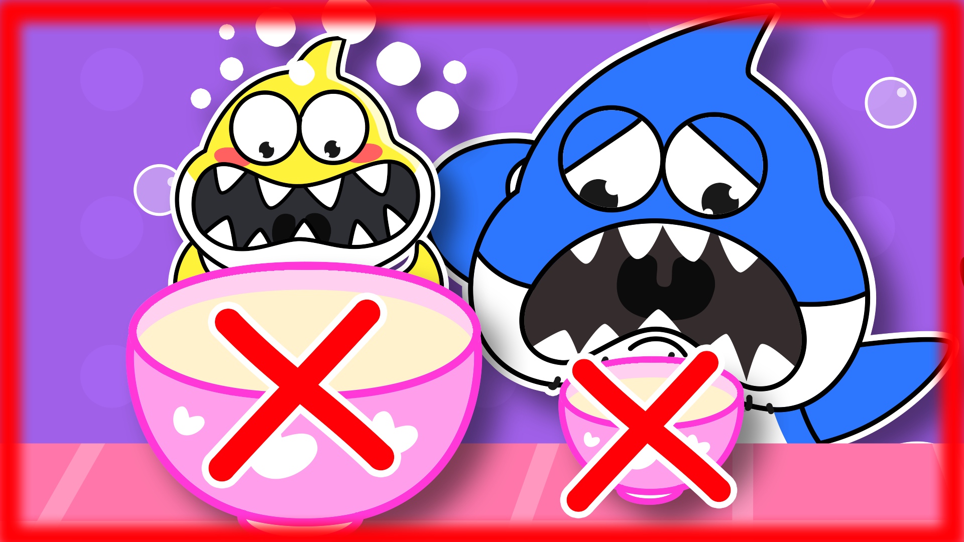 Baby Shark Family-Match Objects According To The Size Of The Sharks ...