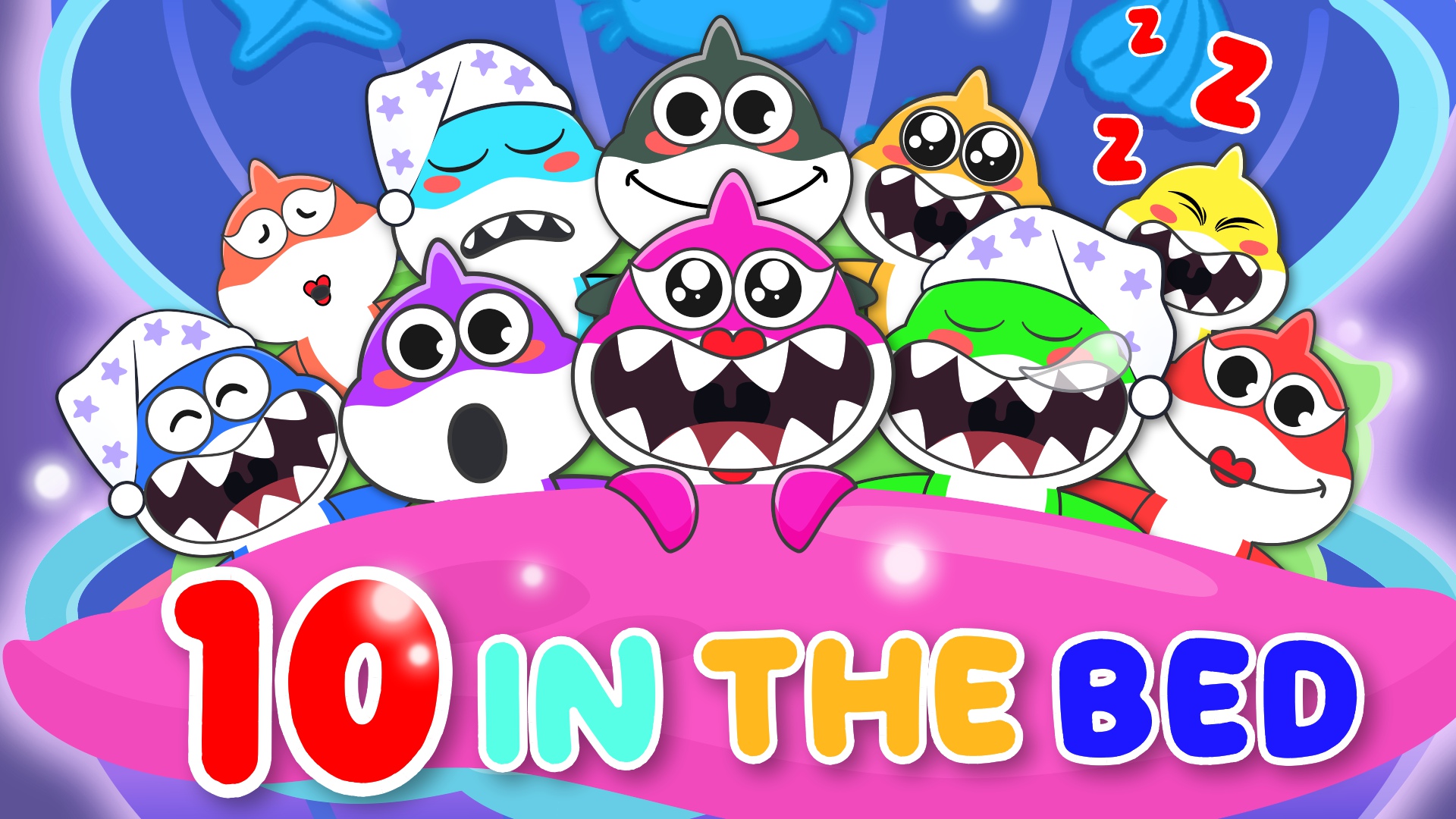 Ten In The Bed- Baby Shark Song Counting Song For Kids (Baby Shark ...