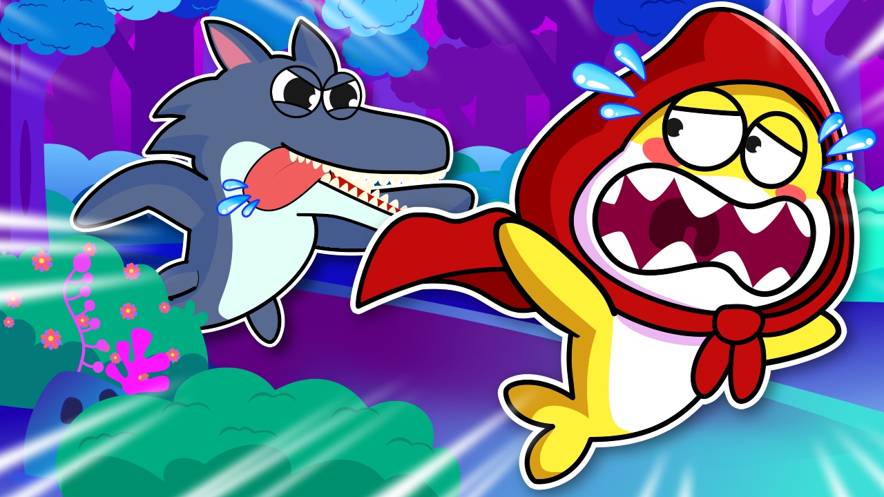 Baby Shark Little Red Riding Hood- Baby Shark Story Baby Shark Song ...